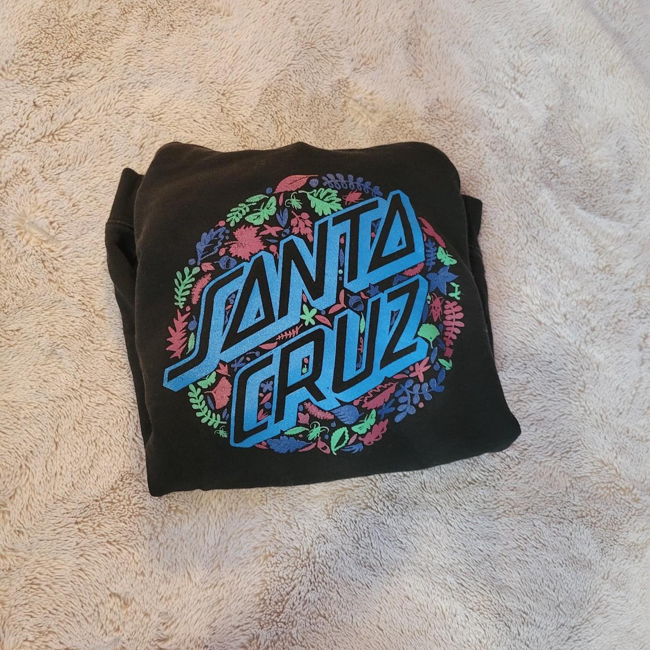 Santa Cruz black nature hoodie thick fabric. - Depop