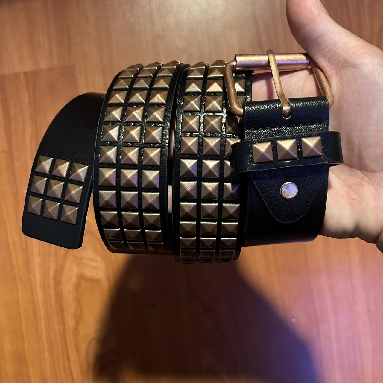 A4 - Pyramid Studded Belt (bronze) FREE SHIPPING... - Depop