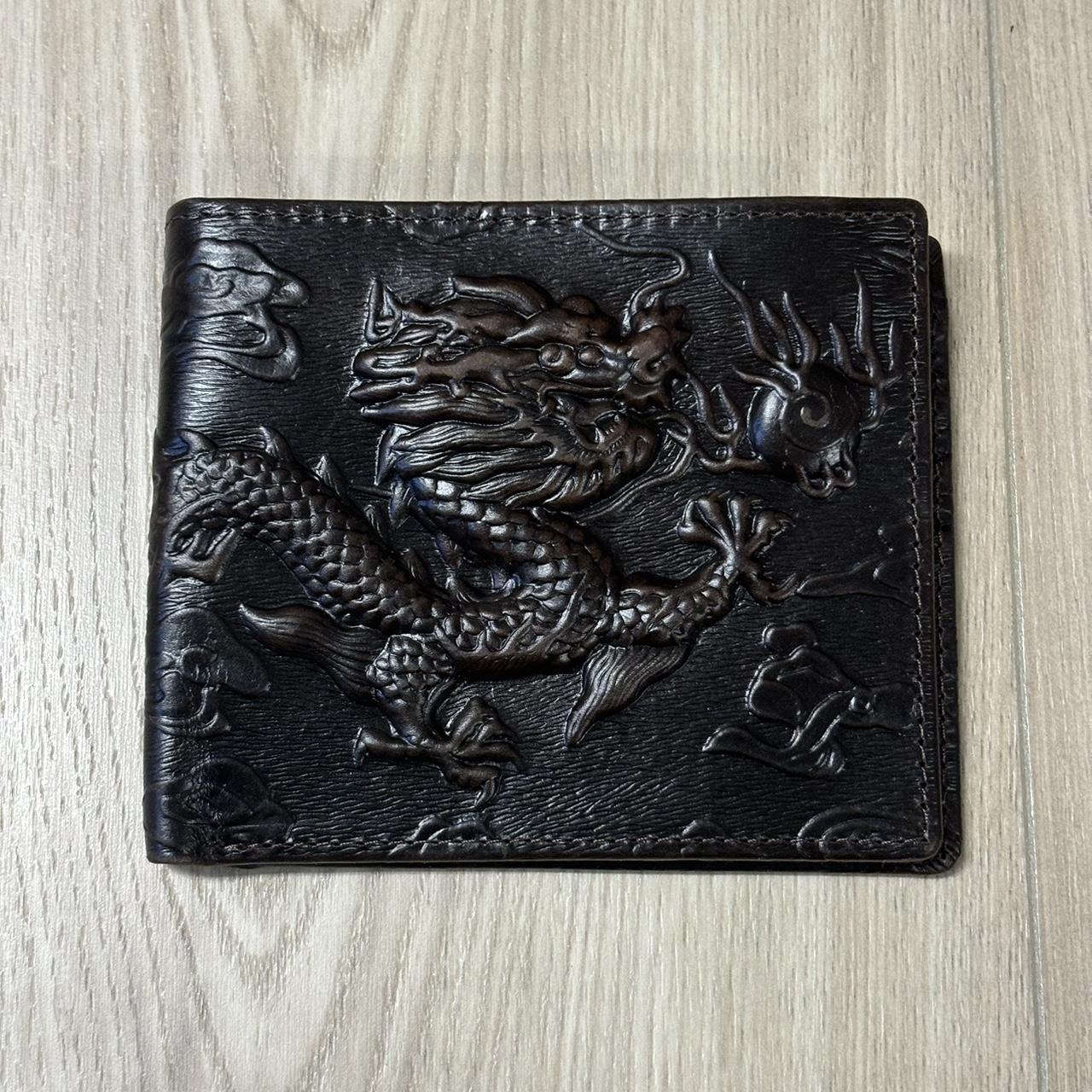 0499 - Embossed Dragon Wallet V2 Grunge/street... - Depop