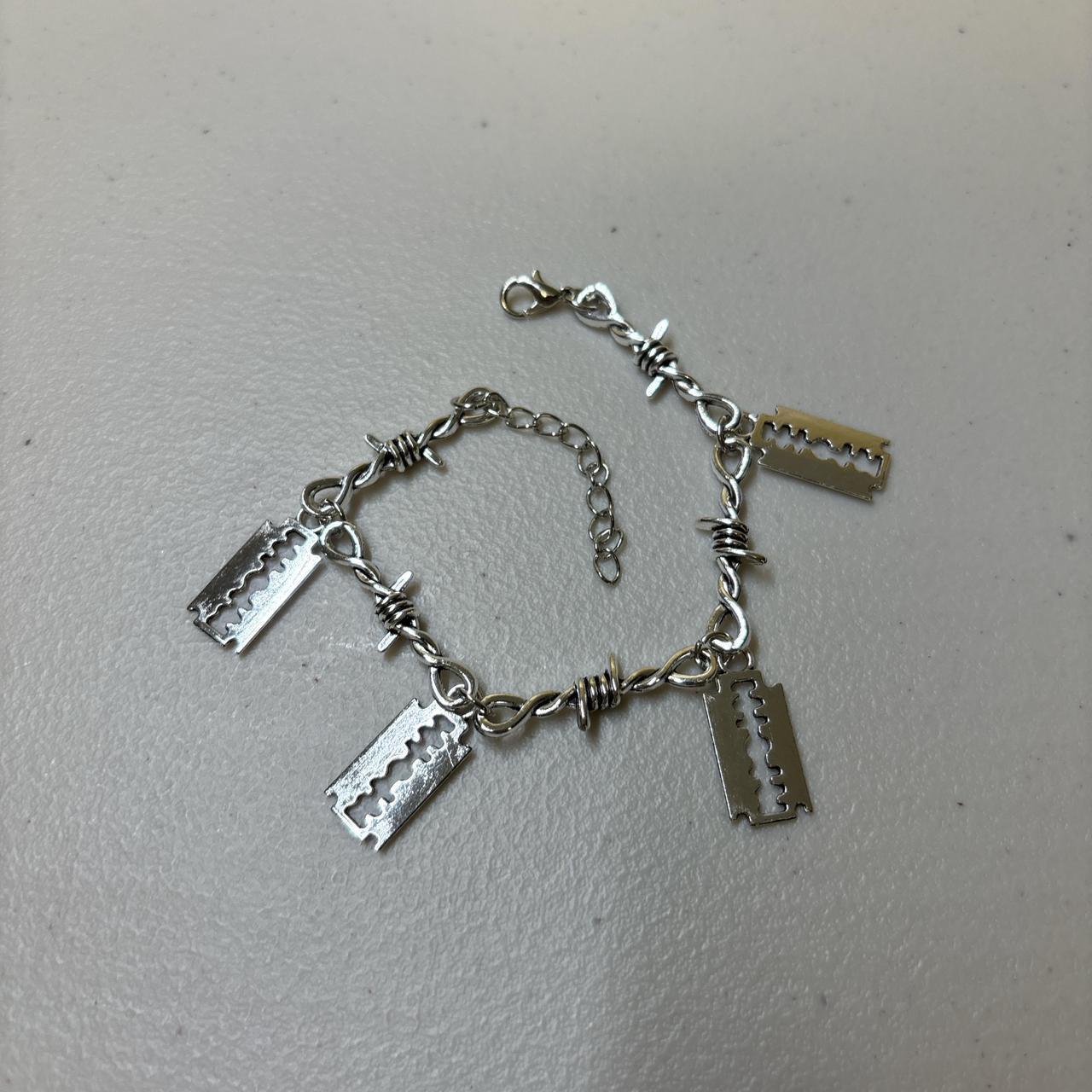 0676 - Razor Barbed Wire Bracelet V2 Street/Y2K... | Depop