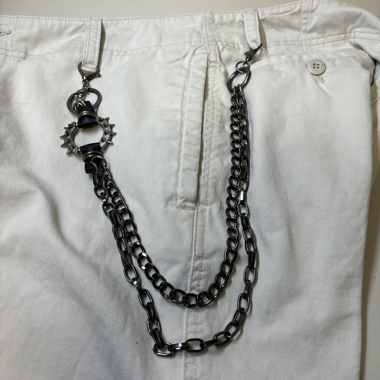 0657 - Spike Layered Dark Wallet Chain Emo/y2k... | Depop