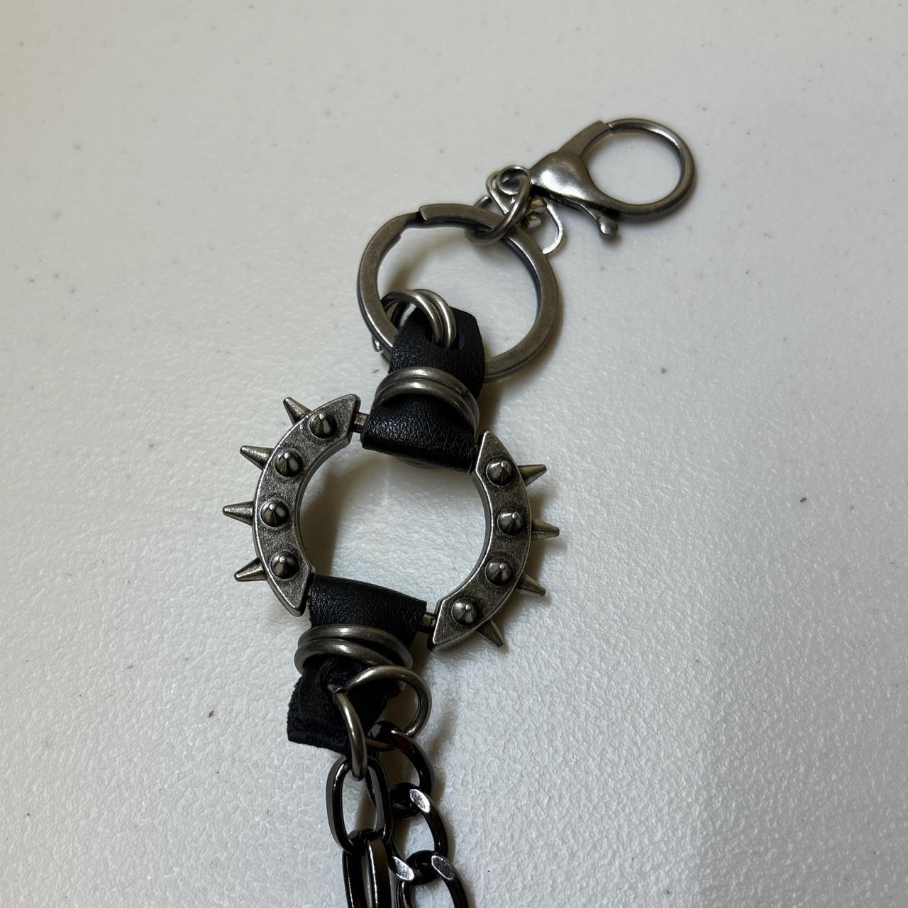 0657 - Spike Layered Dark Wallet Chain Emo/y2k... | Depop
