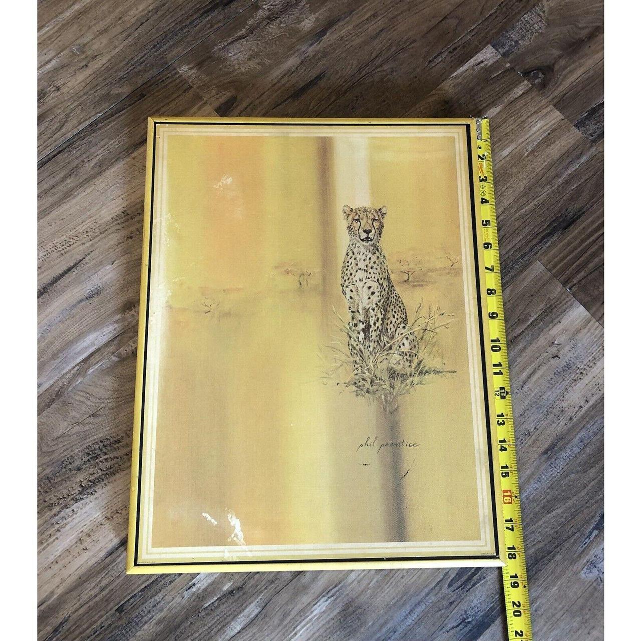 Vintage Phil Prentice Cheetah Framed Big Cat 70’s... - Depop