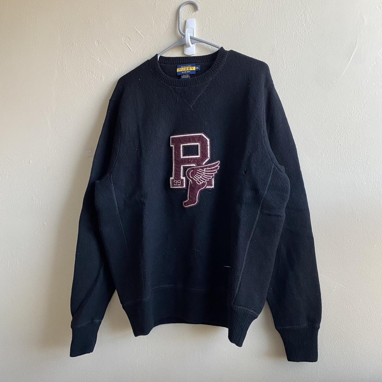 Polo P-Wing Rugby Knit Sweater Sz XL... - Depop