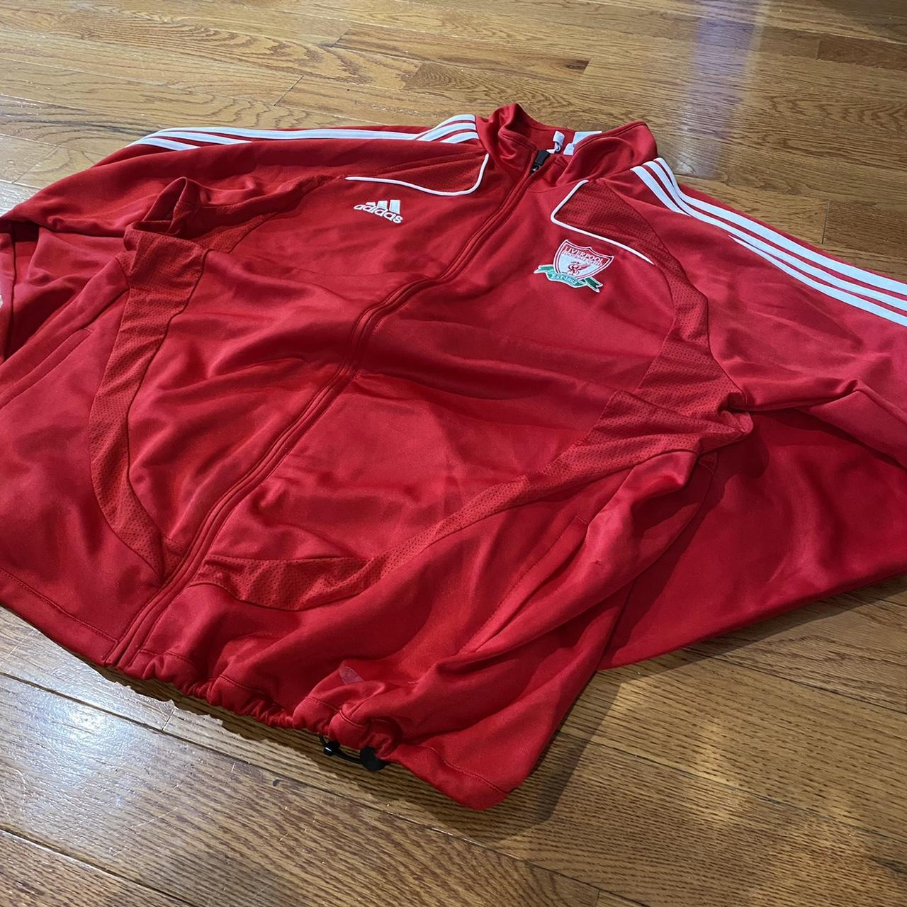 Vintage Adidas Liverpool Jacket Sz XL (24x29) Red... - Depop