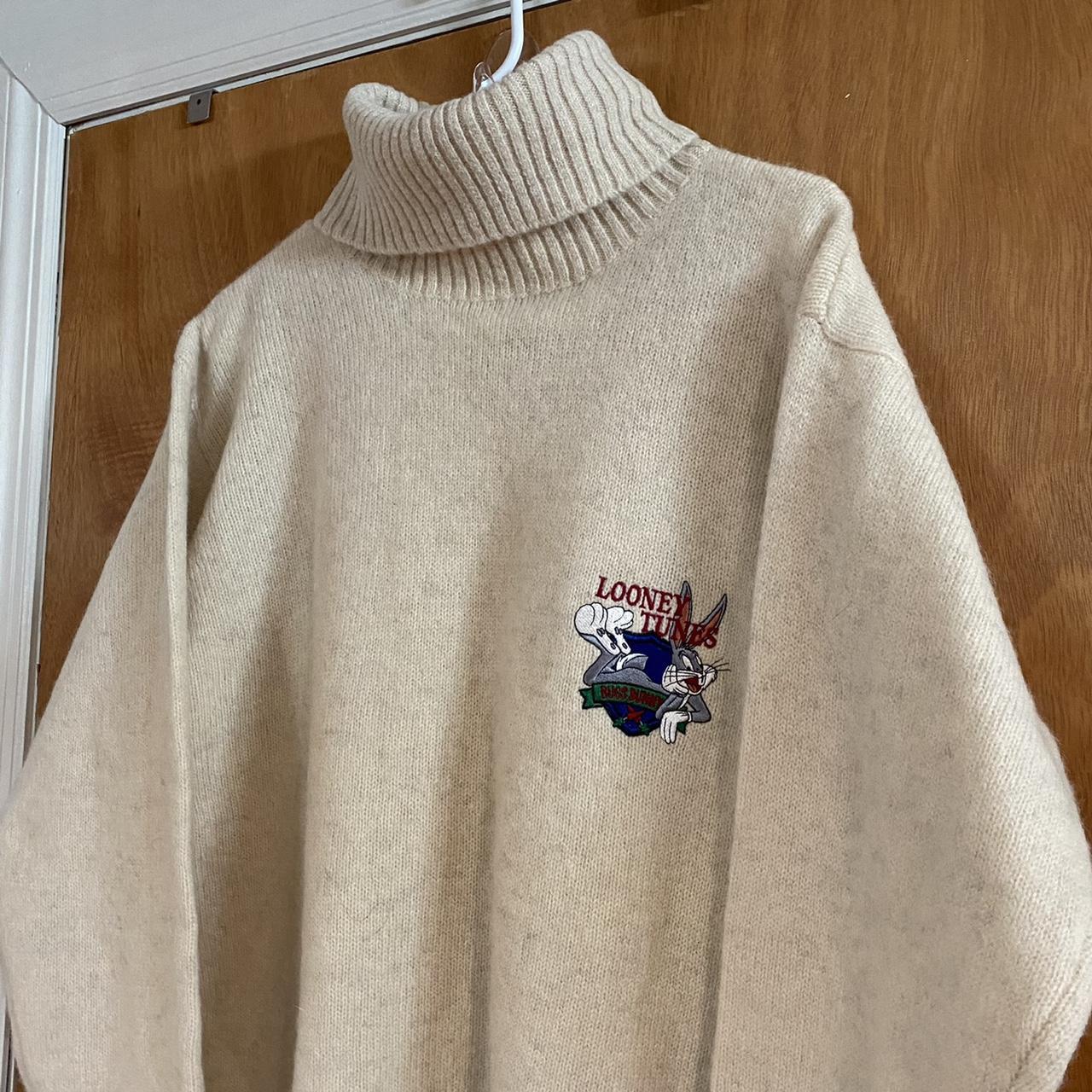 Vintage Looney Tunes Bugs Bunny Turtleneck Sz L... - Depop