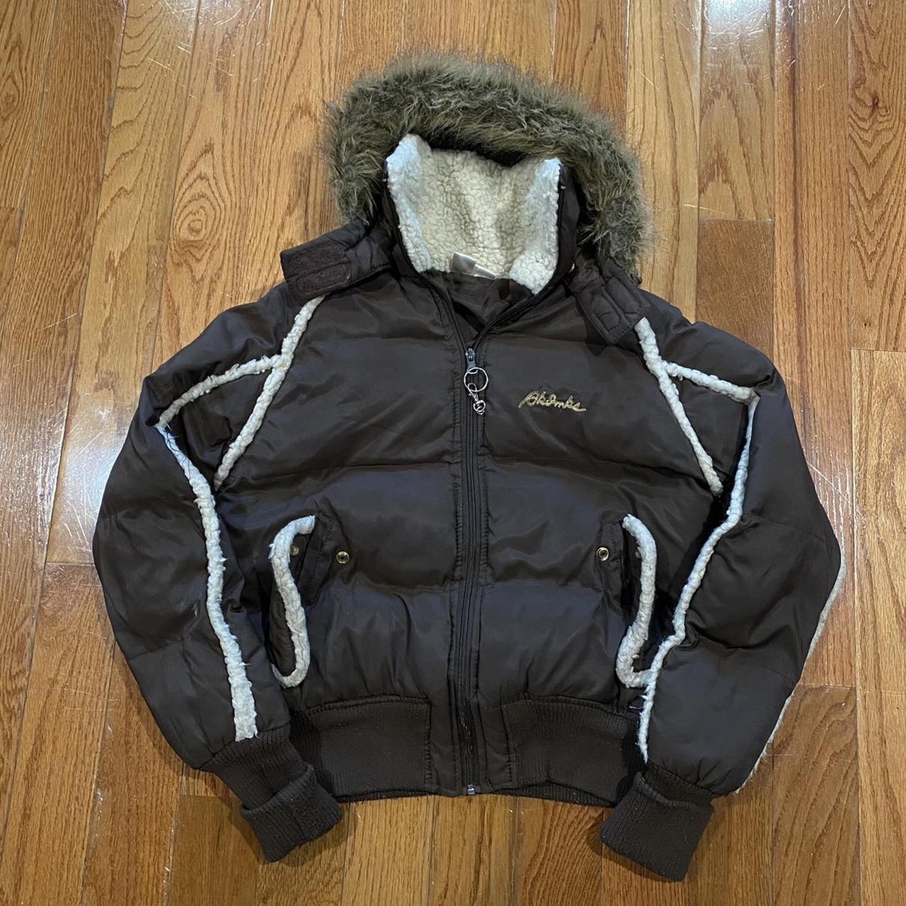 Y2K Akdmks Brown Puffer Jacket Sz M 21x23 Womens... - Depop