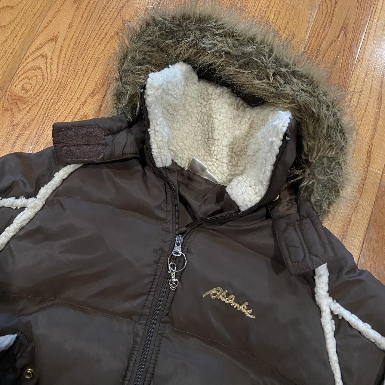 Y2K Akdmks Brown Puffer Jacket Sz M 21x23 Womens... - Depop