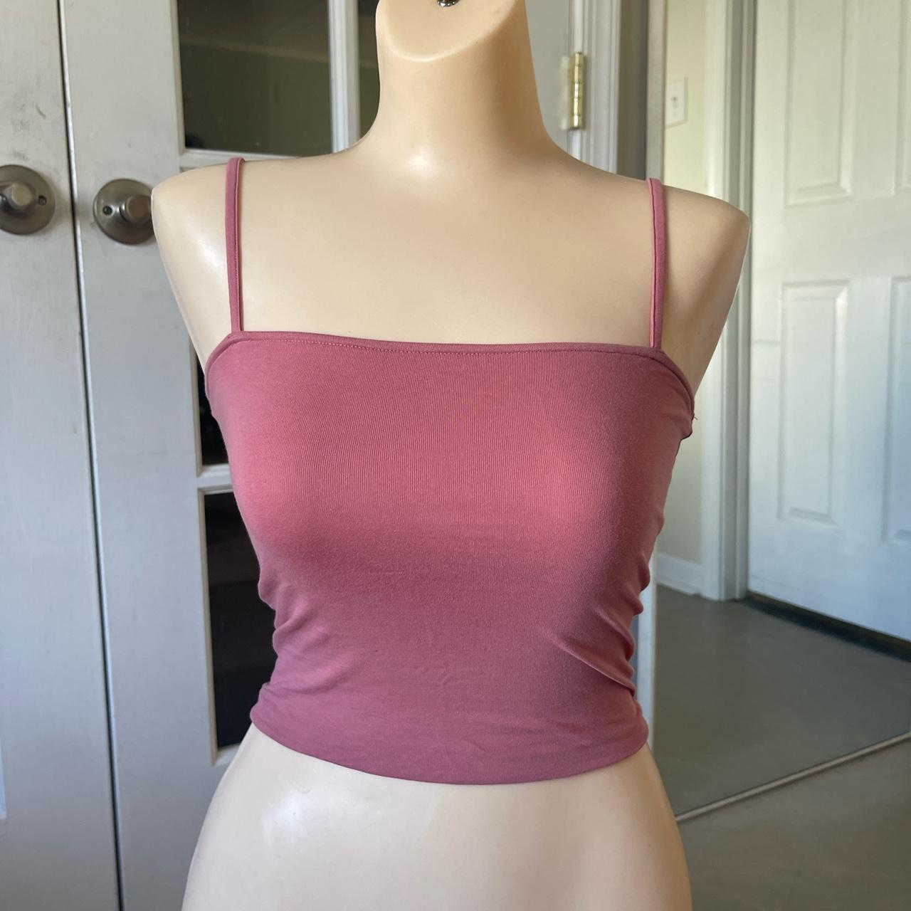 H&M Pink Cami Crop Top Size XS - Depop