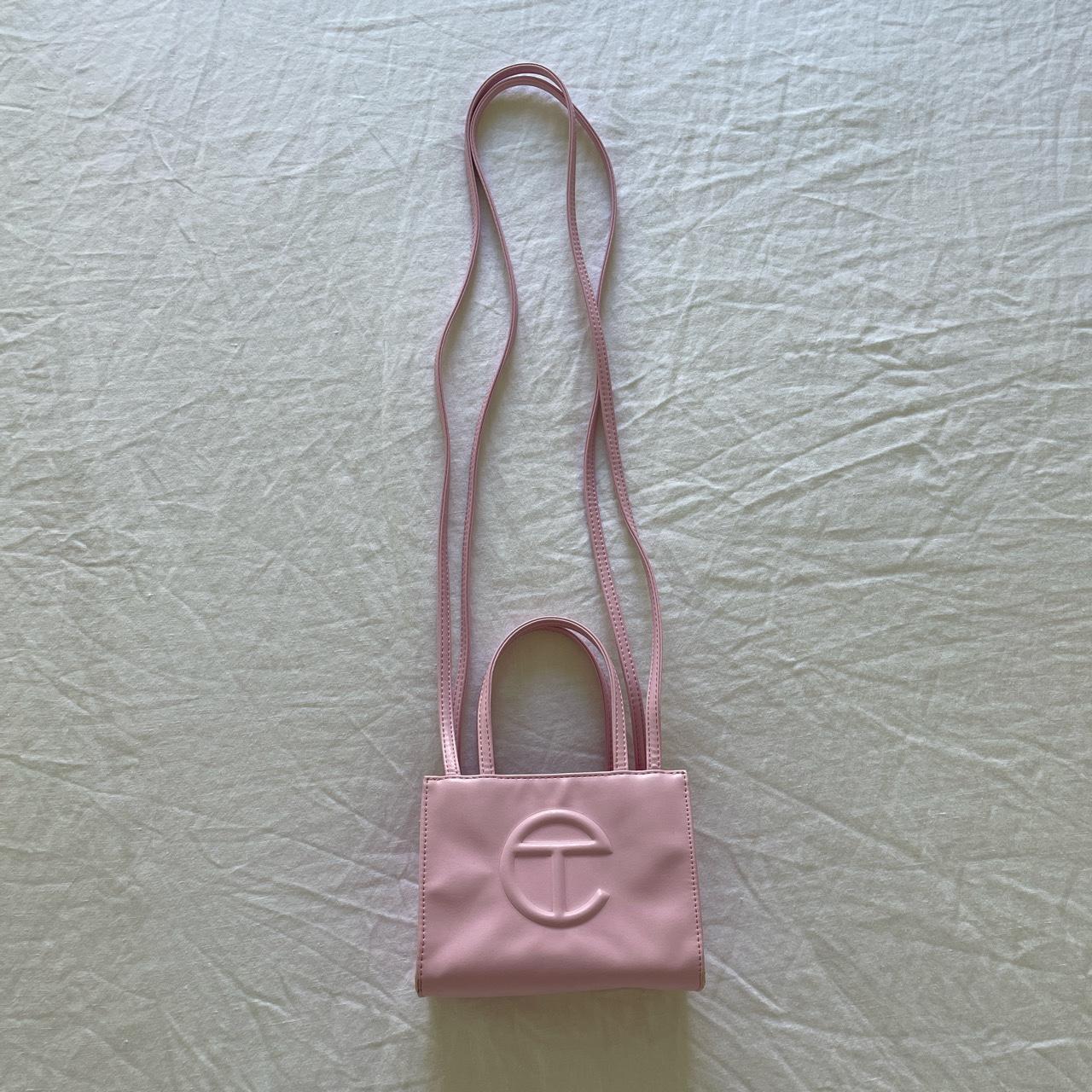 Bubblegum pink mini Telfar bag Good condition Some... - Depop