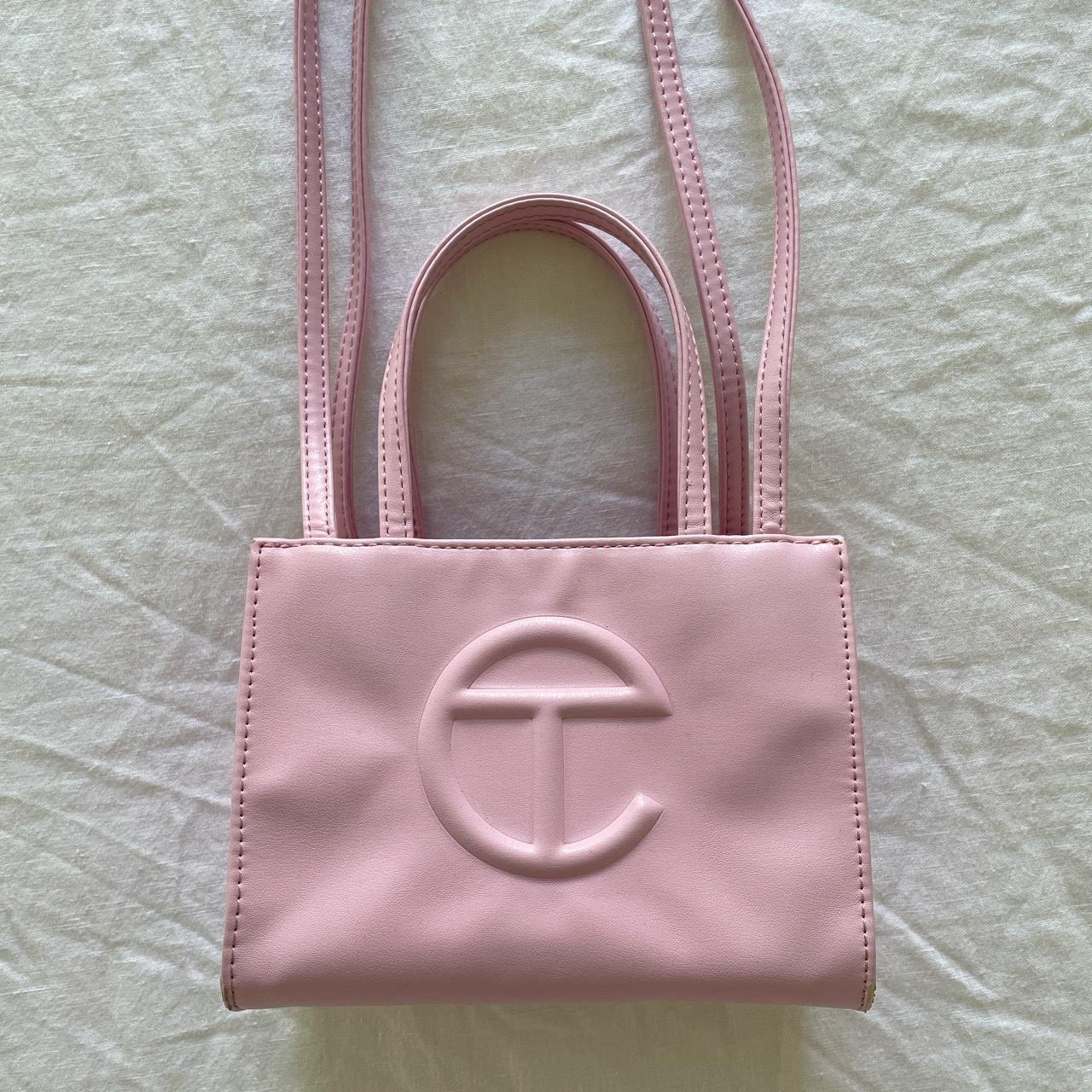 Bubblegum pink mini Telfar bag Good condition Some... - Depop