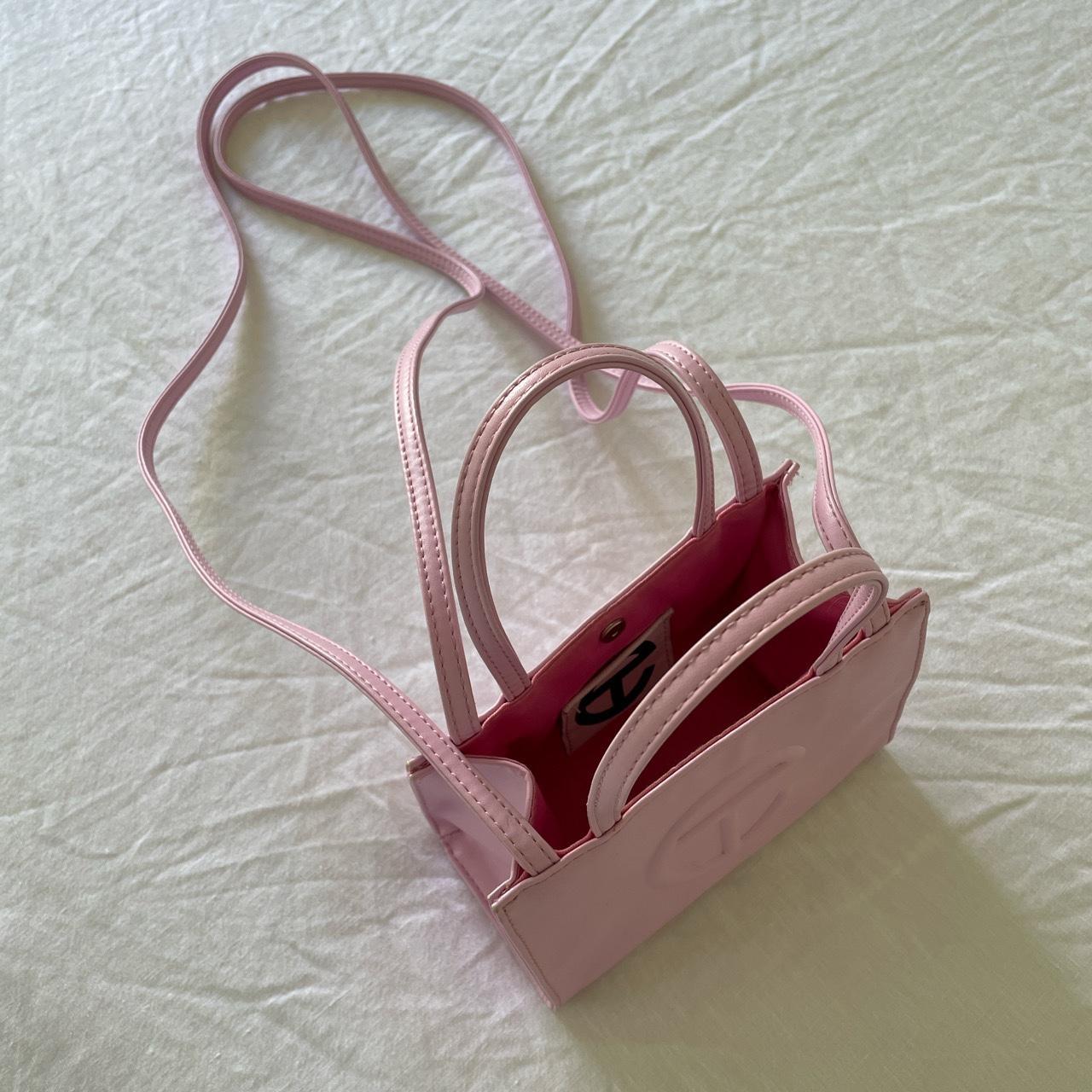 Bubblegum pink mini Telfar bag Good condition Some... - Depop