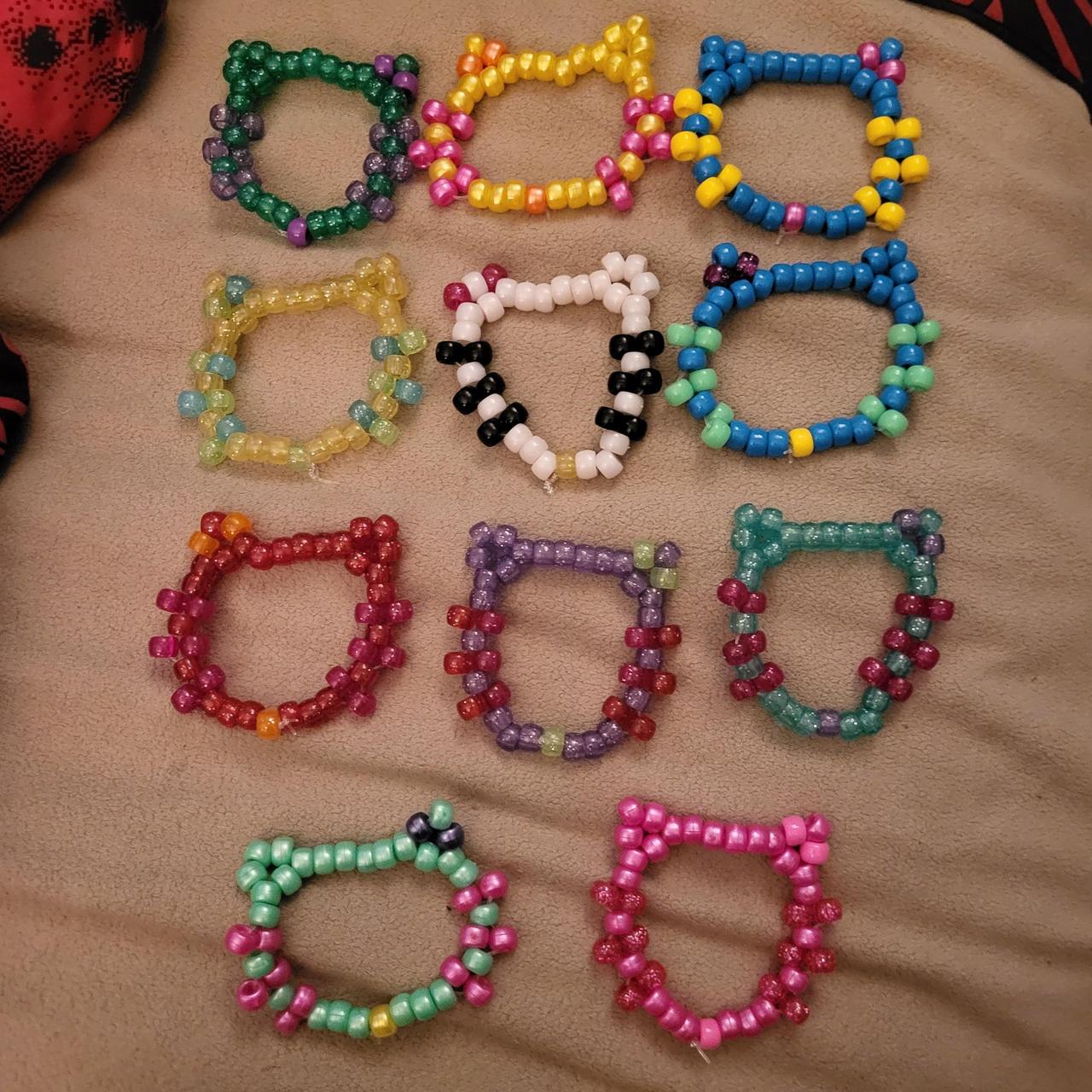 CUSTOM HELLO KITTY KANDI BRACELET - message me and... - Depop