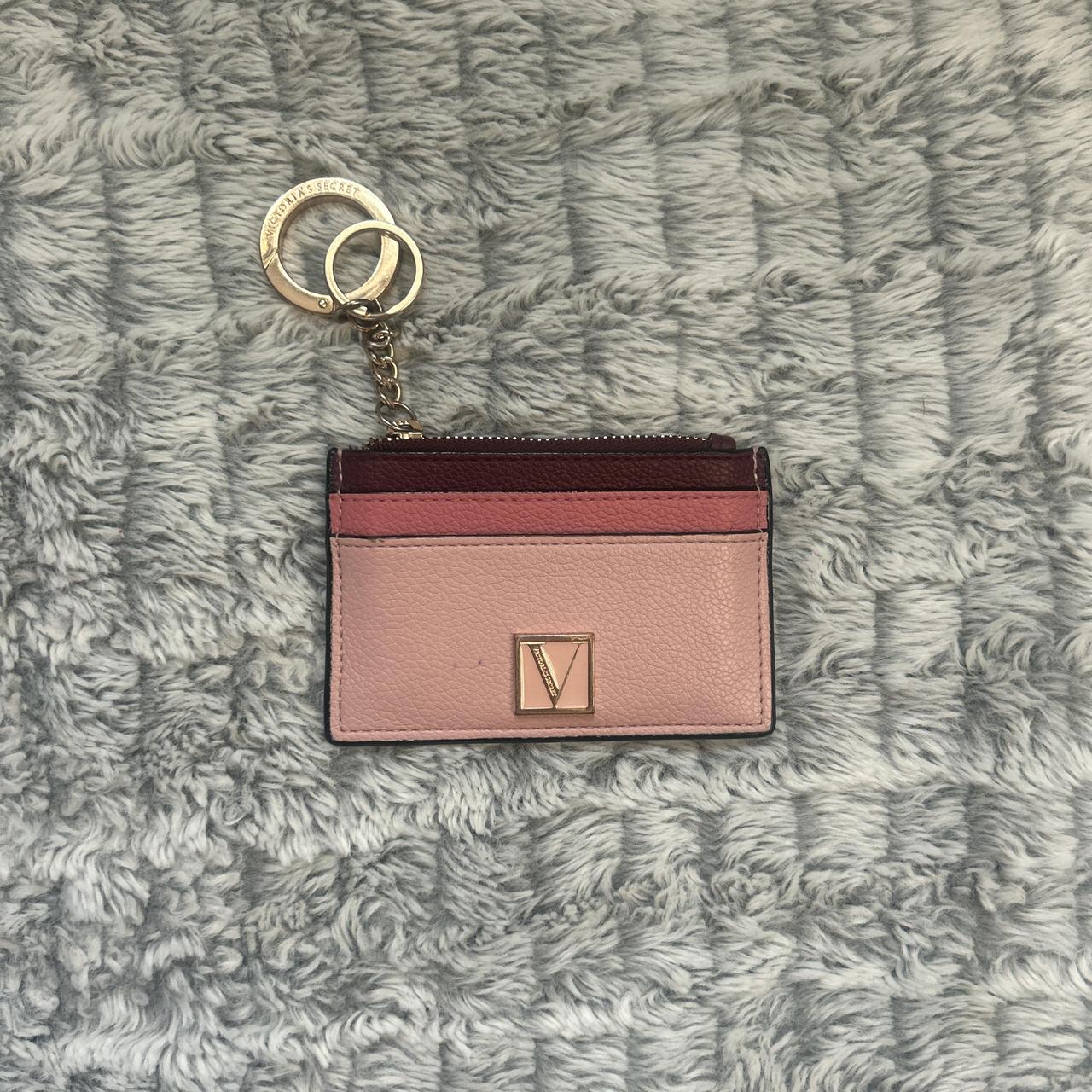 Victoria's Secret mini zip wallet keychain send... - Depop