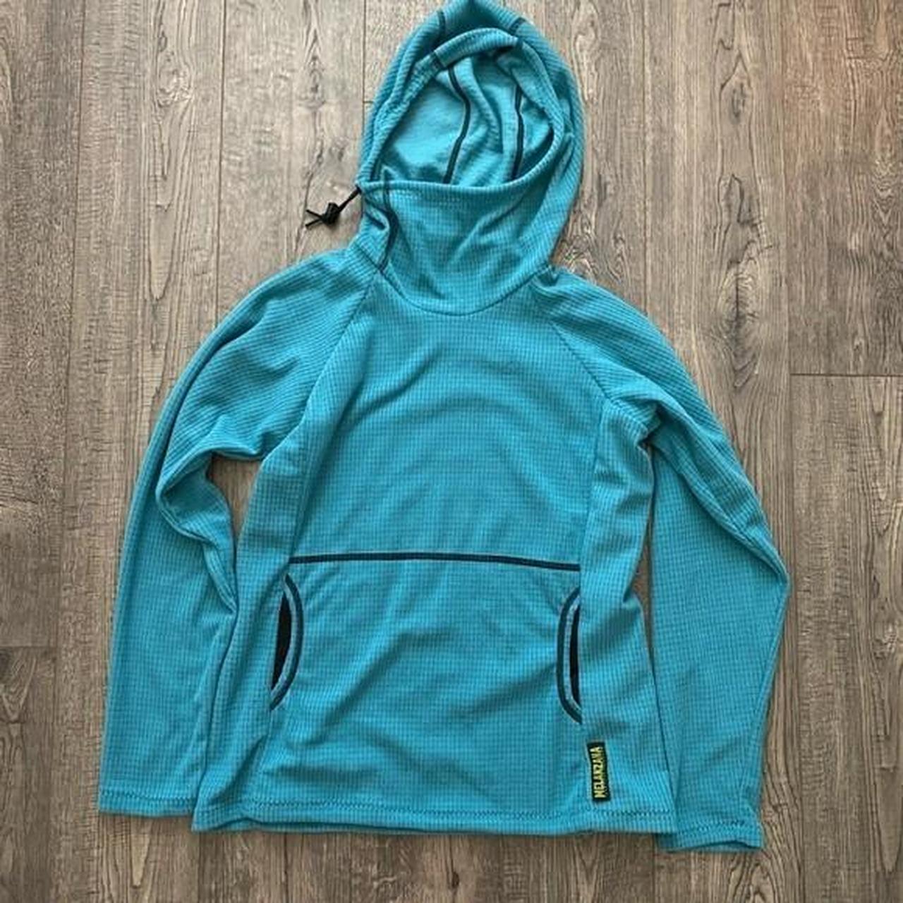 Melanzana Micro Grid Hoodie In Aquifer | Depop