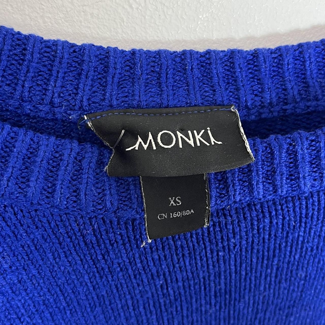 Monki Ultramarine Blue Cable Knit Jumper - Size... - Depop