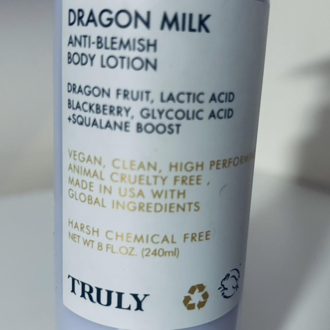 Truly Dragon Milk Lotion - a soothing, anti-blemish... | Depop