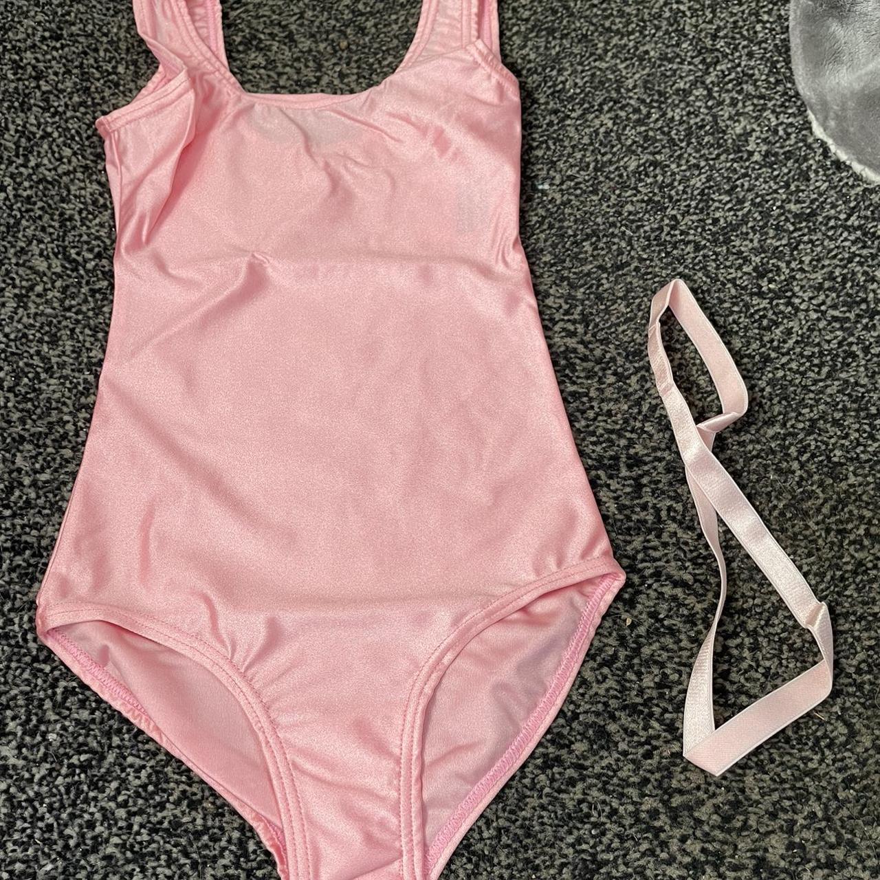 Adagio baby pink June ballet leotard with belt.... - Depop