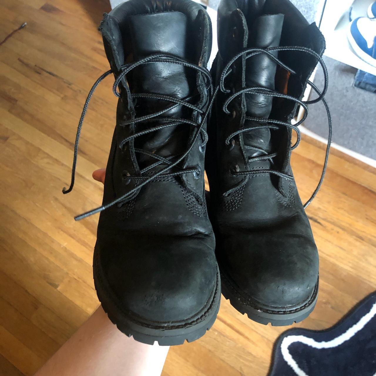 Real, black timbs, only worn a couple times | Depop