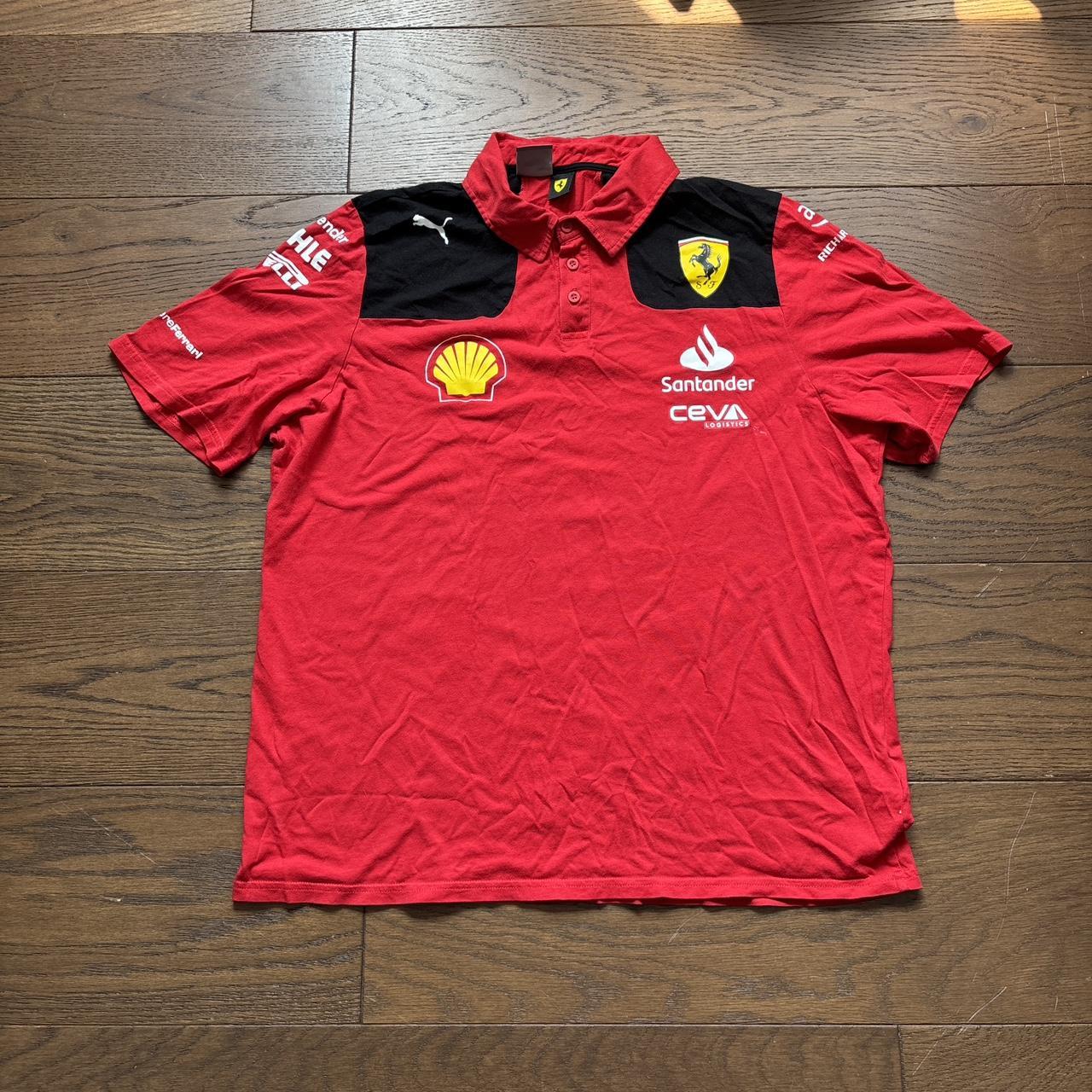 Red Puma Ferrari polo shirt SIZE XL GREAT CONDITION... | Depop