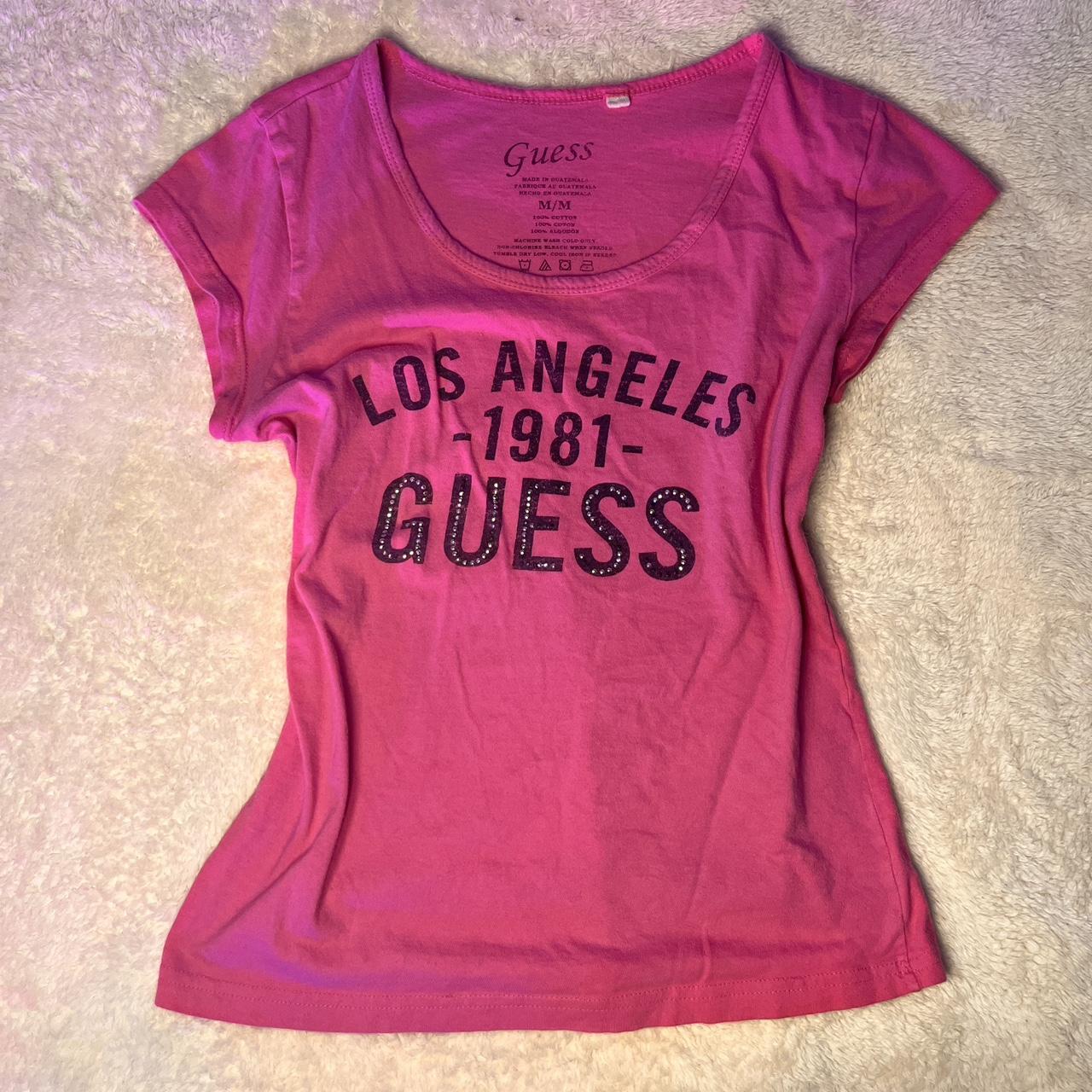 VINTAGE GUESS Pink Top lovely fit & its not... - Depop