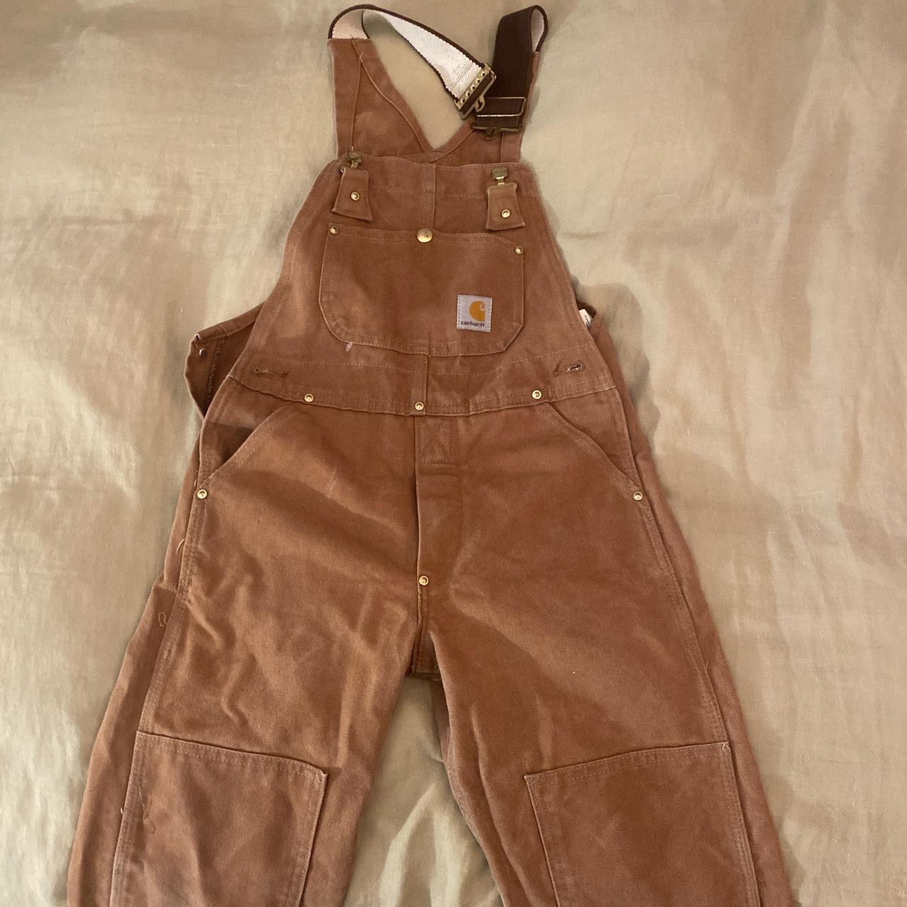 Carhartt overalls (: Size : medium youth 10-12 I... - Depop