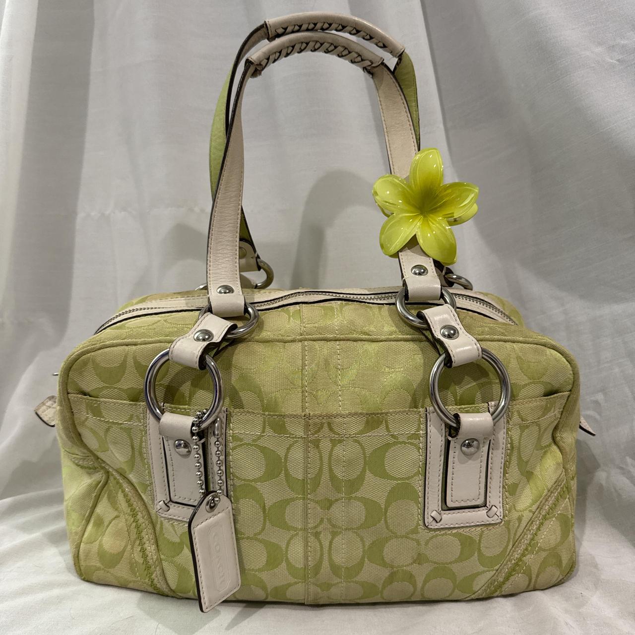 Y2k Coach Pear Green LG Carryall tote bag Coach... | Depop