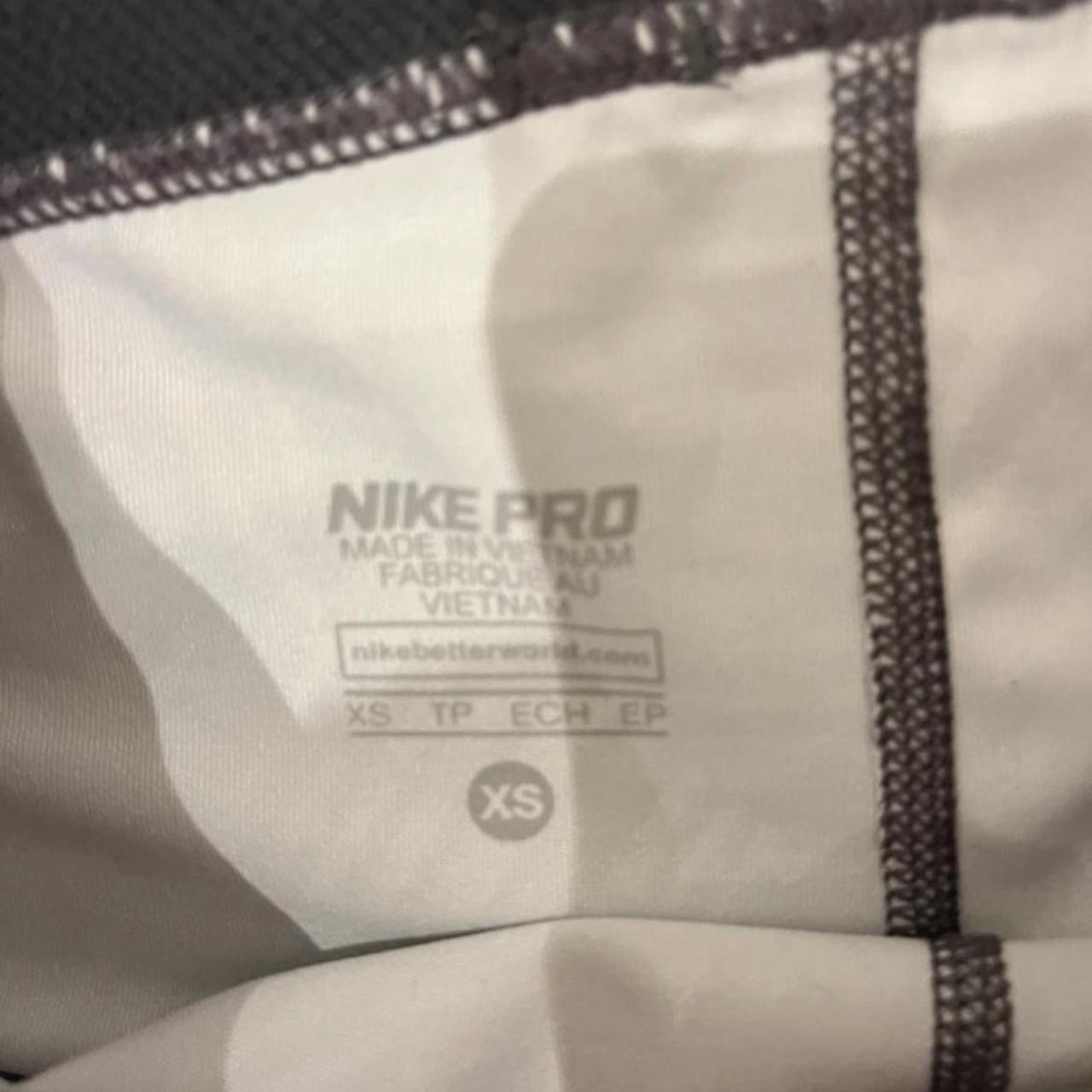 Nike pro shorts Grey and white pattern Nike pro... - Depop
