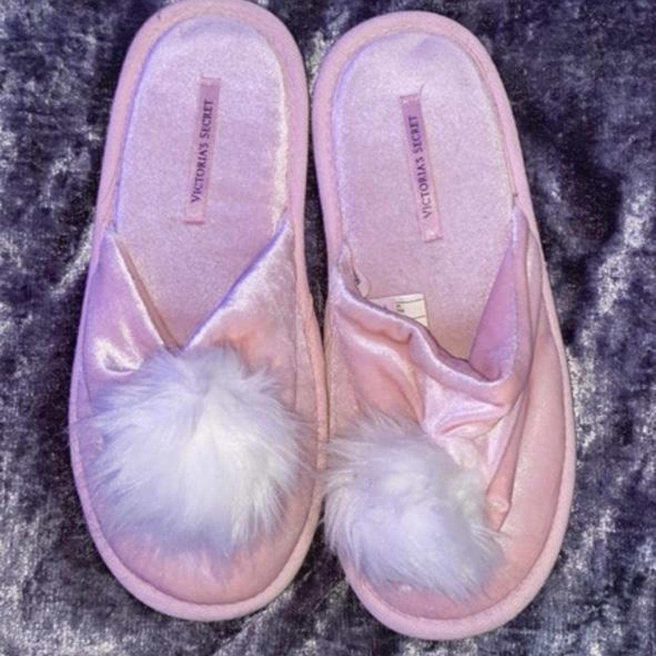 Victoria secret Pom Pom slippers Size medium would... - Depop