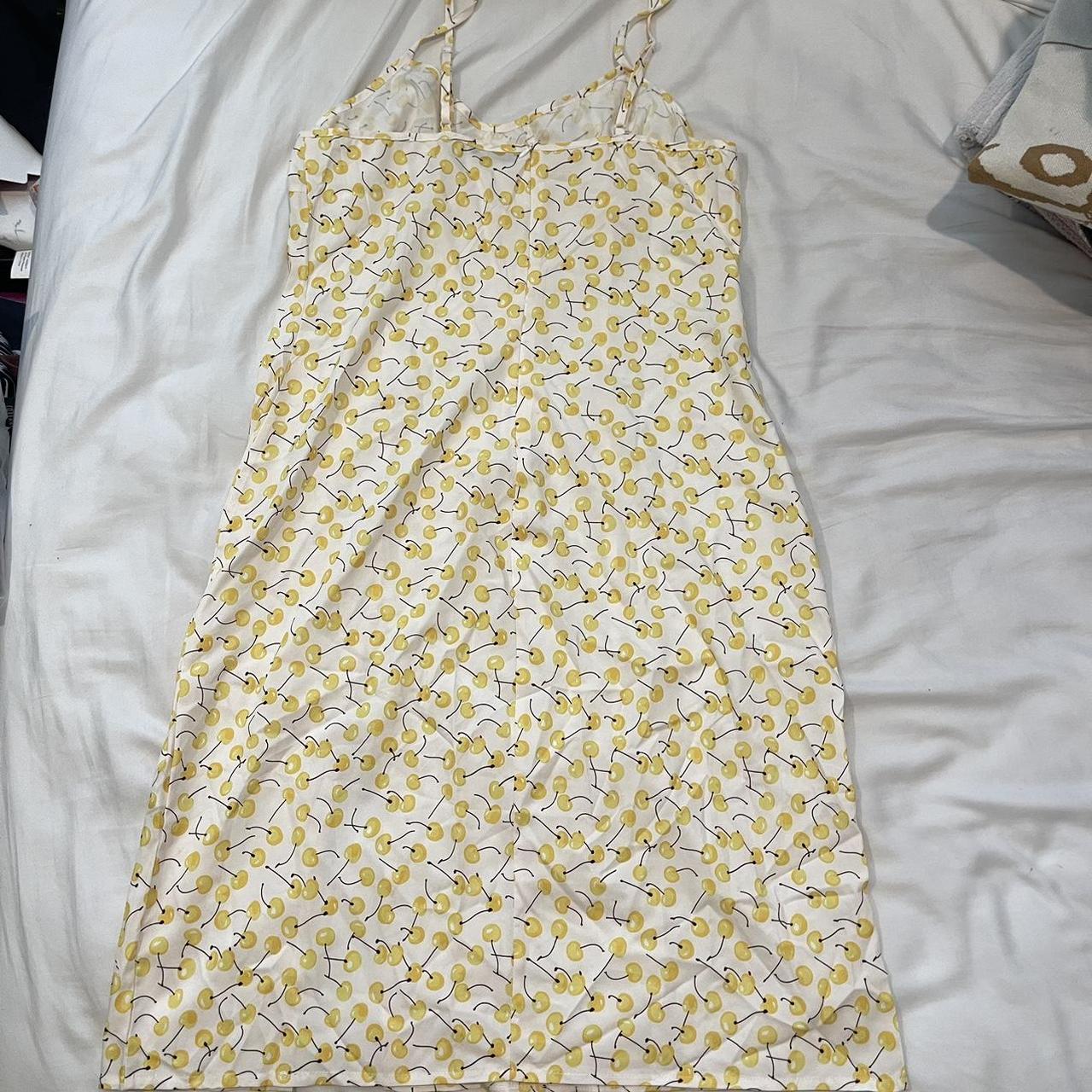 Shein Curve + Plus Women's Yellow and Cream Dress | Depop