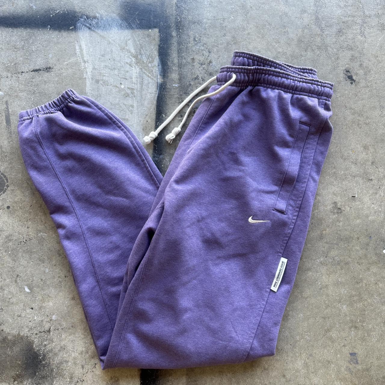 Nike purple joggers - nice loose fit / dri fit No... - Depop