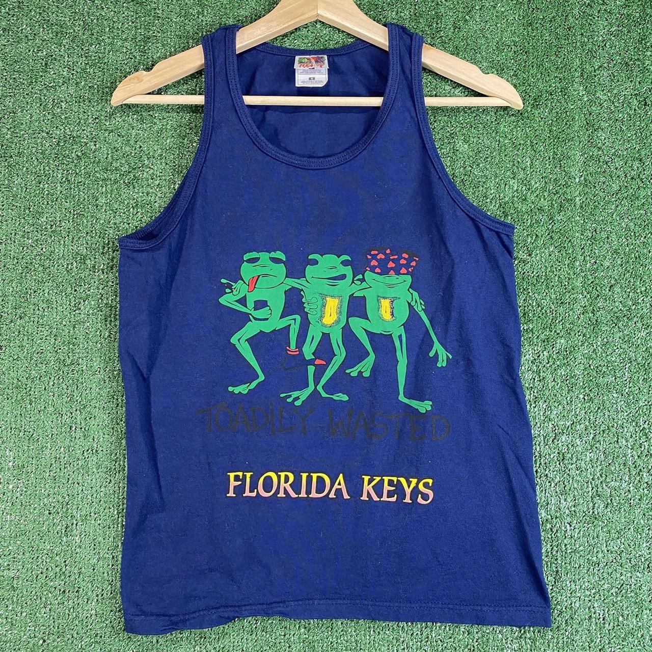 Vintage 90s “Totally Wasted” Florida Keys frog tank... - Depop