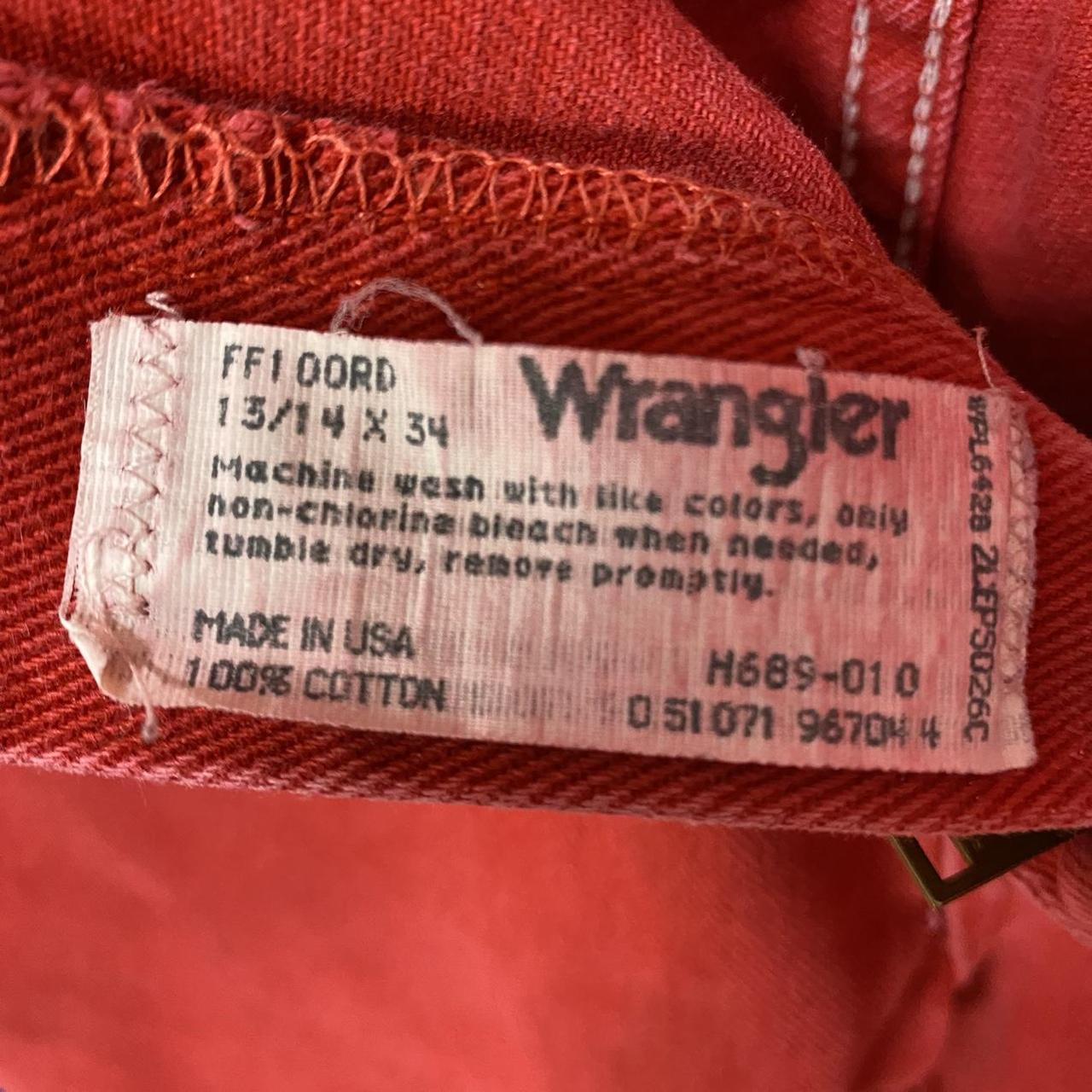 Vintage Wrangler women high rise western red jeans... - Depop