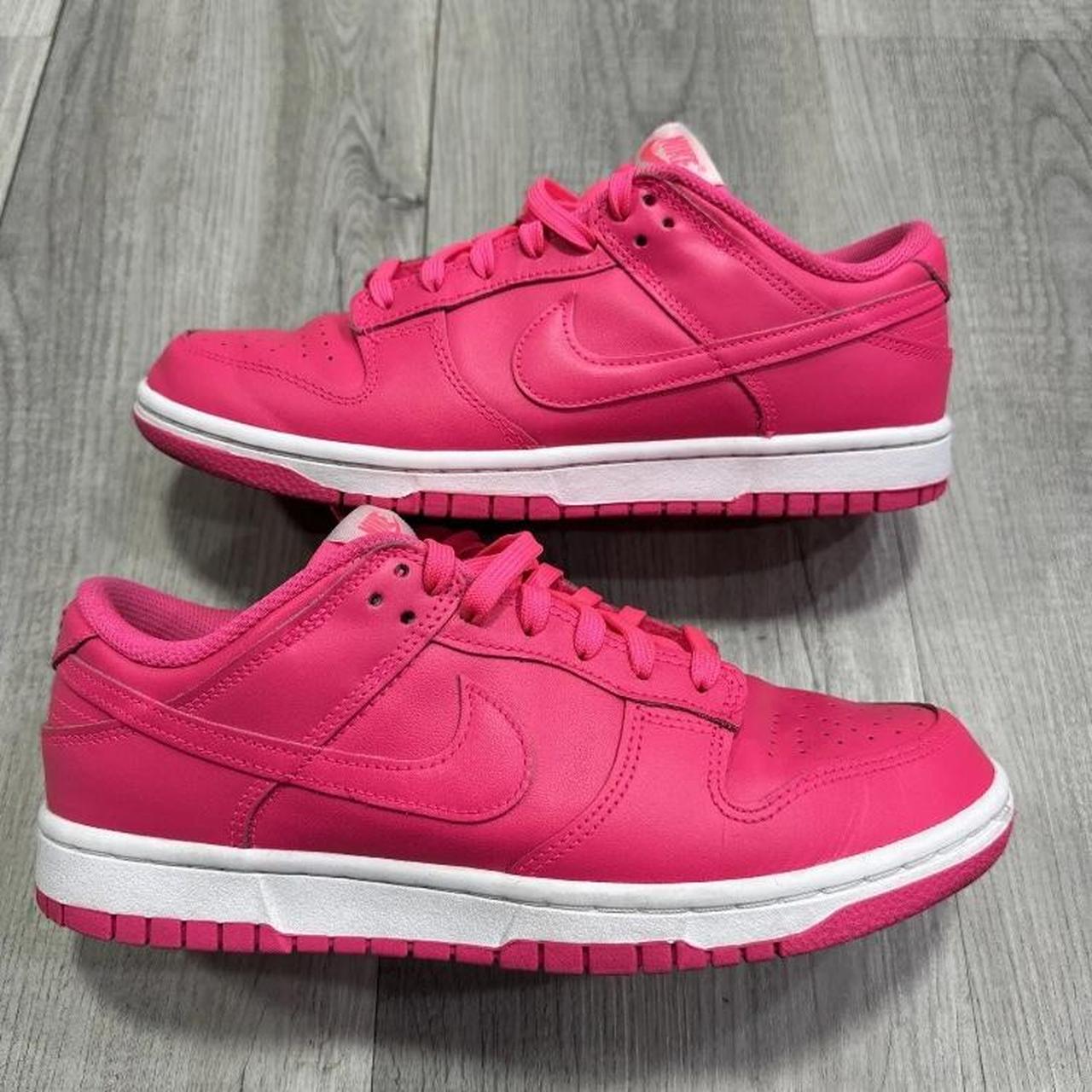 Nike Dunk Low Retro Barbie Hot Pink White Shoes... - Depop