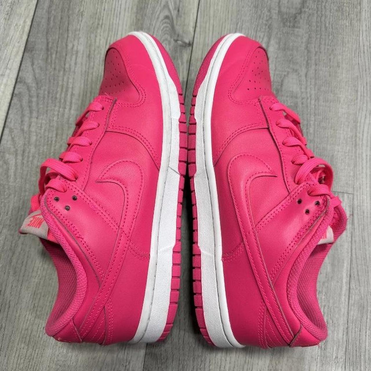 Nike Dunk Low Retro Barbie Hot Pink White Shoes... - Depop