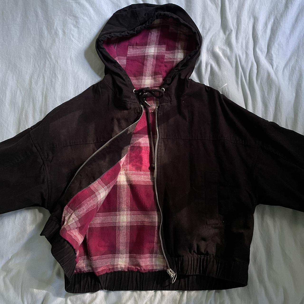 Cropped black forever 21 jacket - Depop