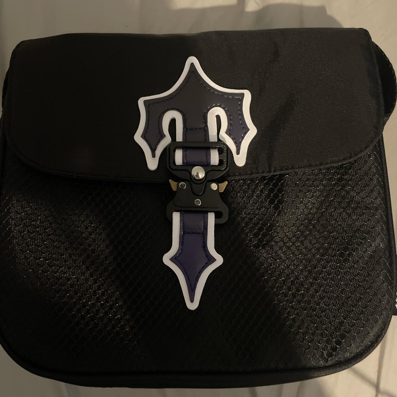 Trapstar blue/black messenger 1.0 bag blue fade into... - Depop