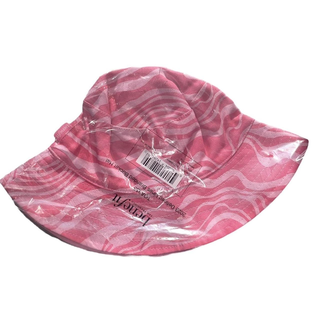 benefit pink bucket hat - Depop