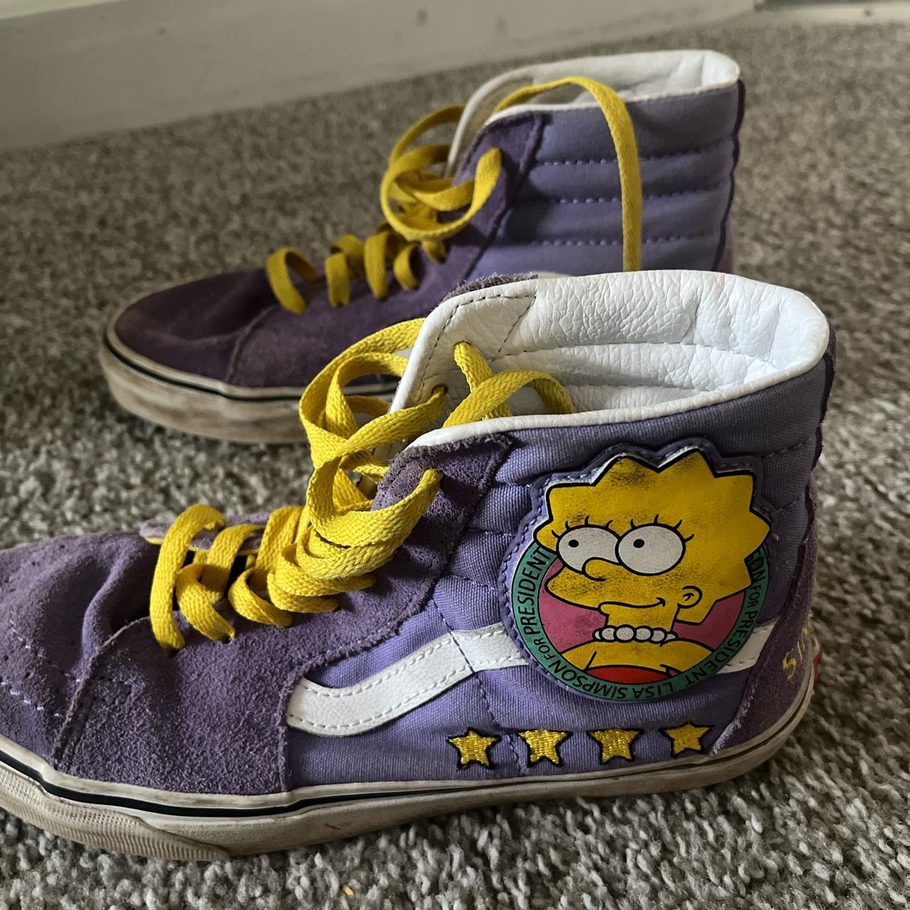lisa simpson x vans collab sneakers + plus they came... - Depop