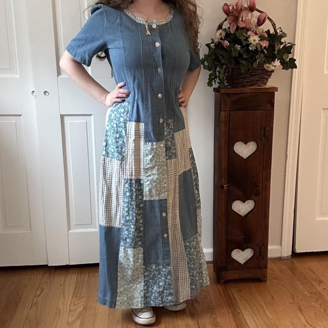 FREE SHIPPING Adorable patchwork denim dress... - Depop