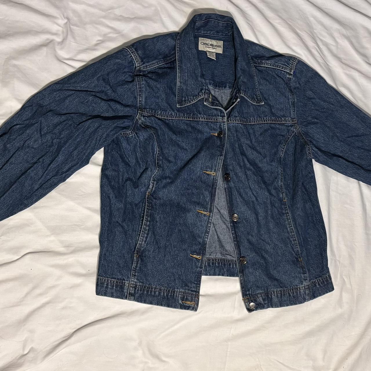 Cherokee Brand Jean Shirt Jacket Button Down Denim - Depop