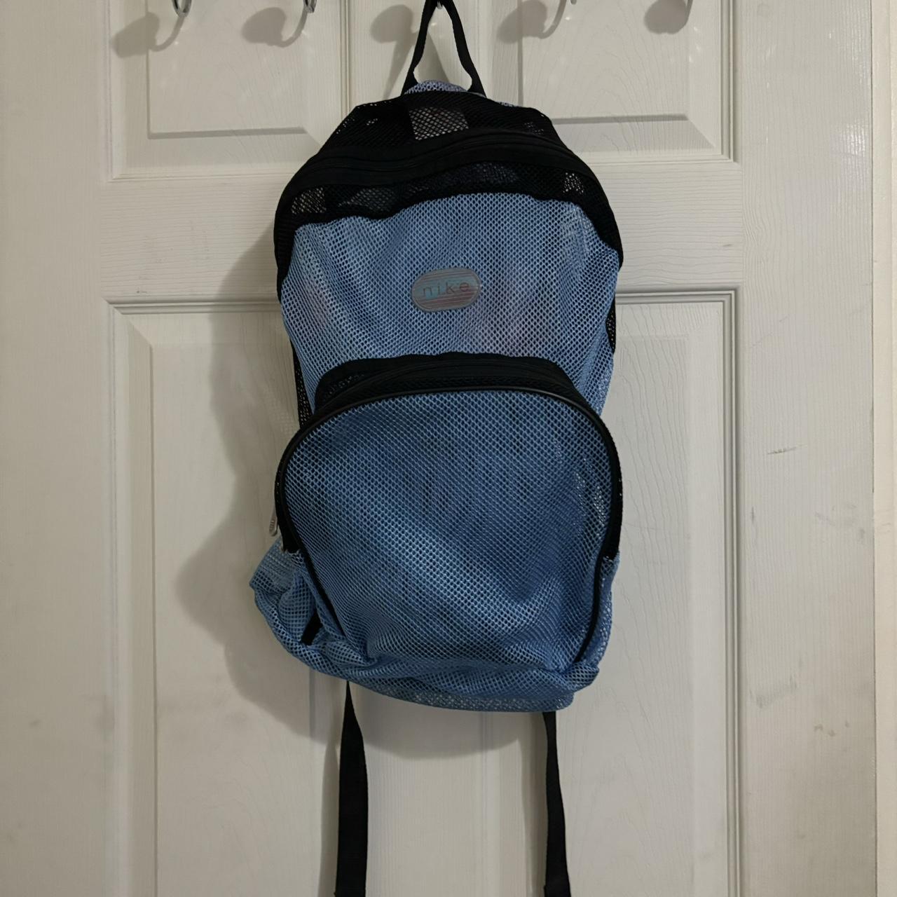 Mid 90s Nike mesh backback Has 2 zippers, one big... - Depop