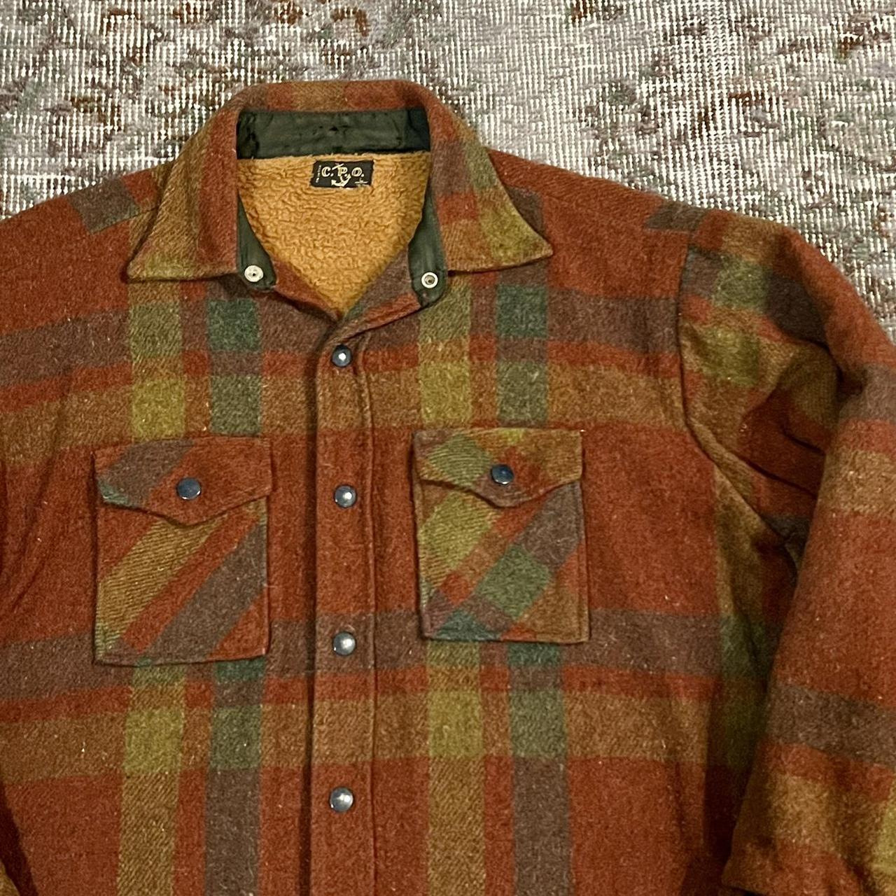Vintage 60s CPO Flannel. In this nice thick wool but... - Depop