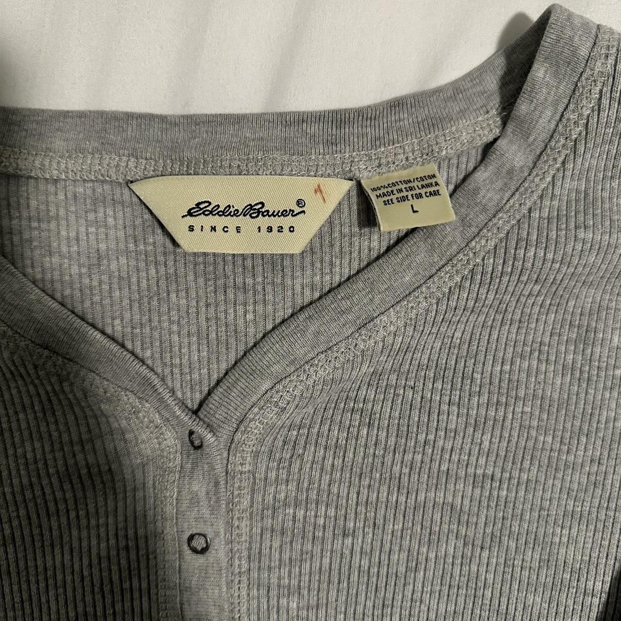 Cute grey ribbed long sleeve! #cute Fits W M/L,... - Depop