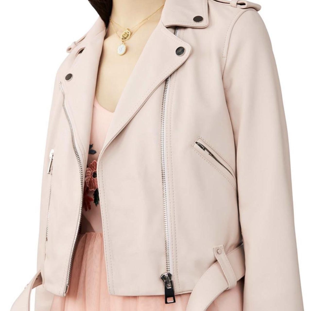 Maje Women's Pink and Tan Jacket | Depop