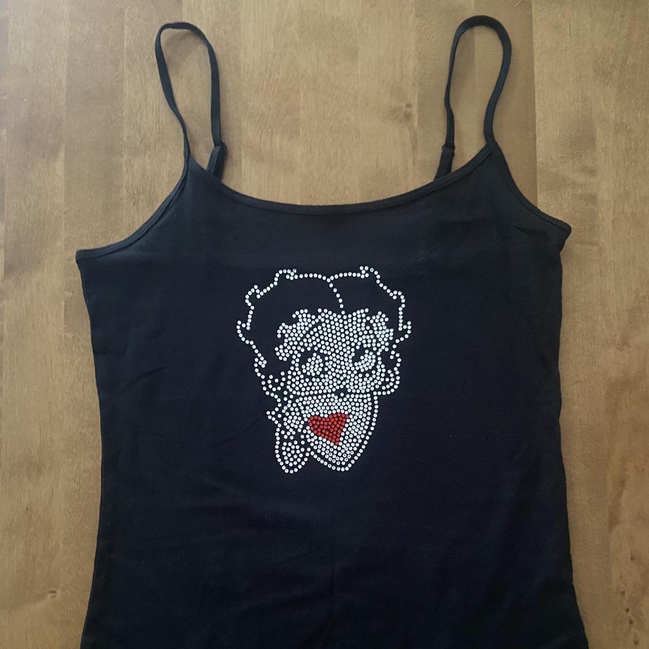 Betty Boop rhinestone vest cami top ⭒ handmade by... - Depop