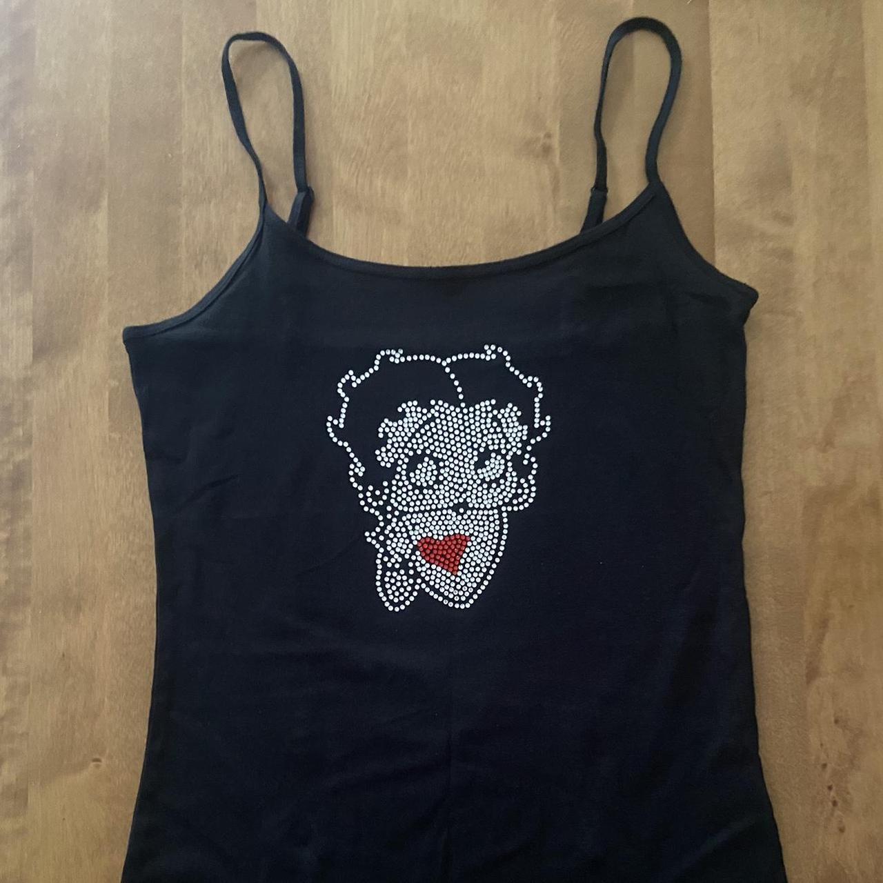 Betty Boop rhinestone vest cami top ⭒ handmade by... - Depop