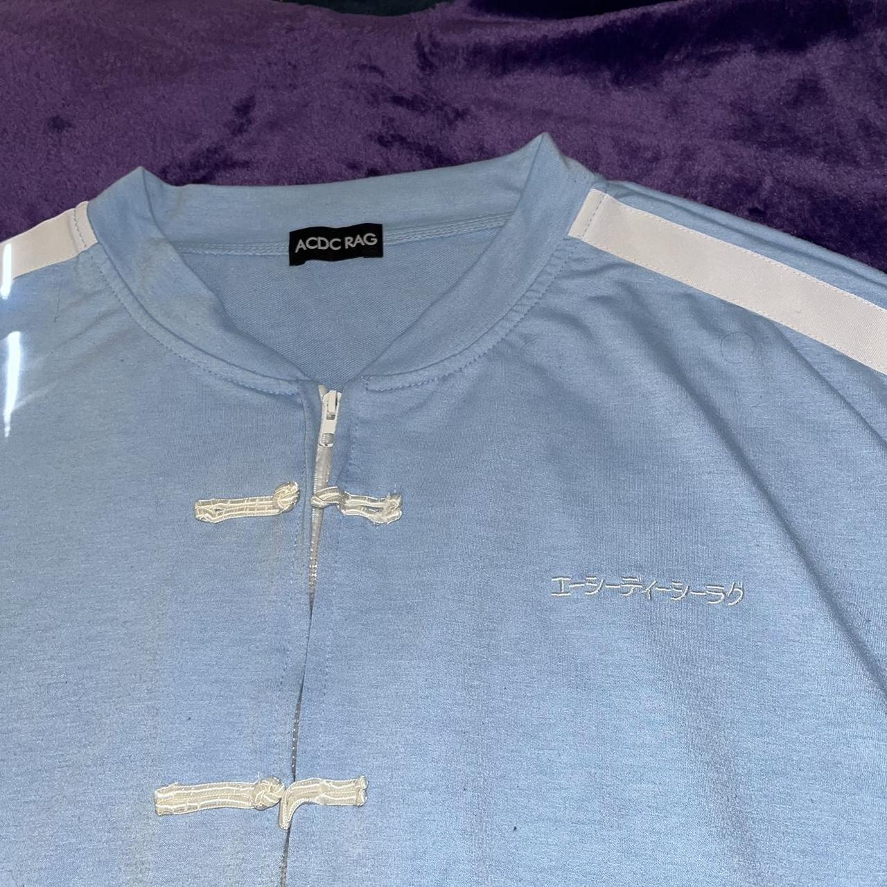 pastel blue ACDCRAG jacket ★ one size, but very... | Depop