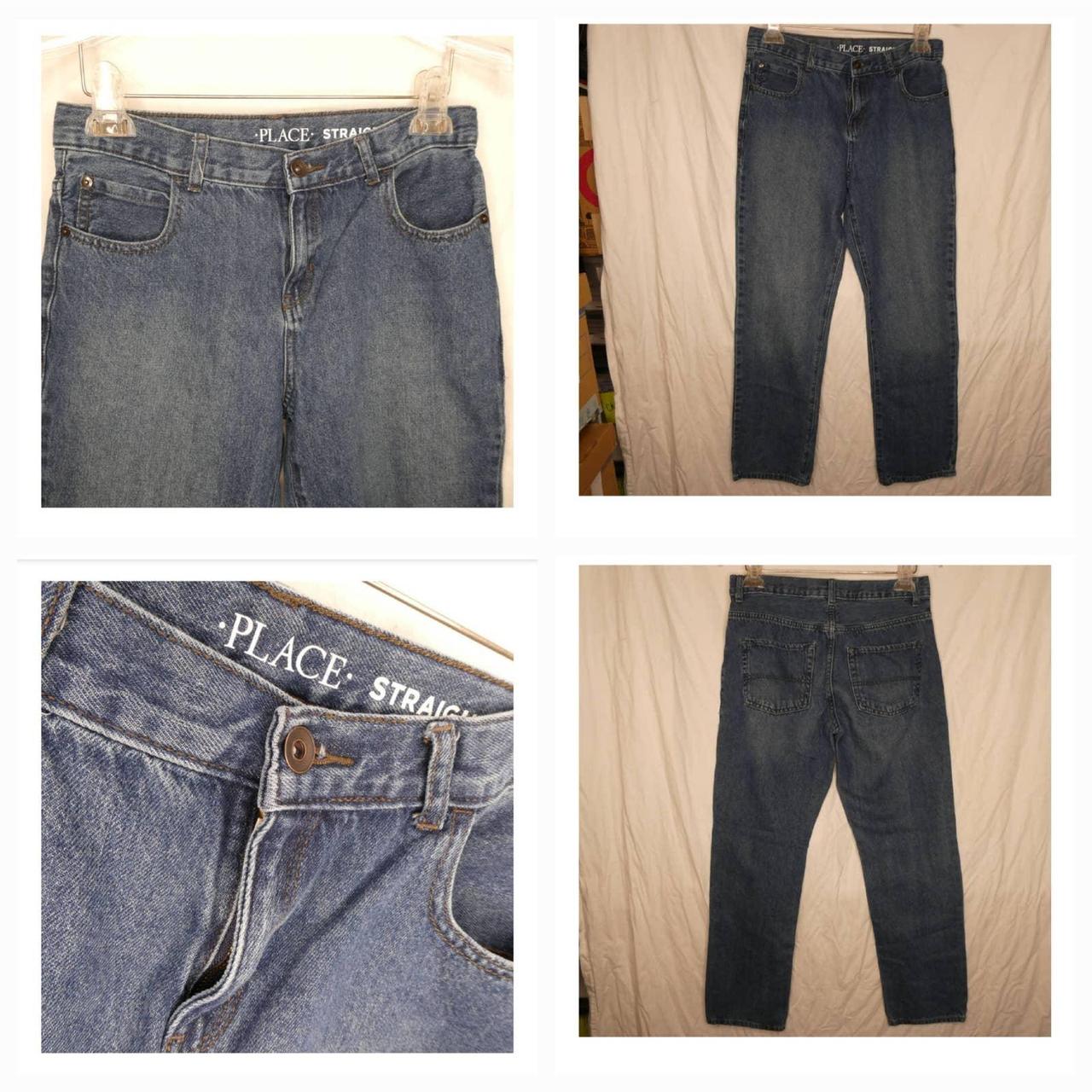 Place Boys 14 Husky Blue Jeans Denim Straight Pants... - Depop