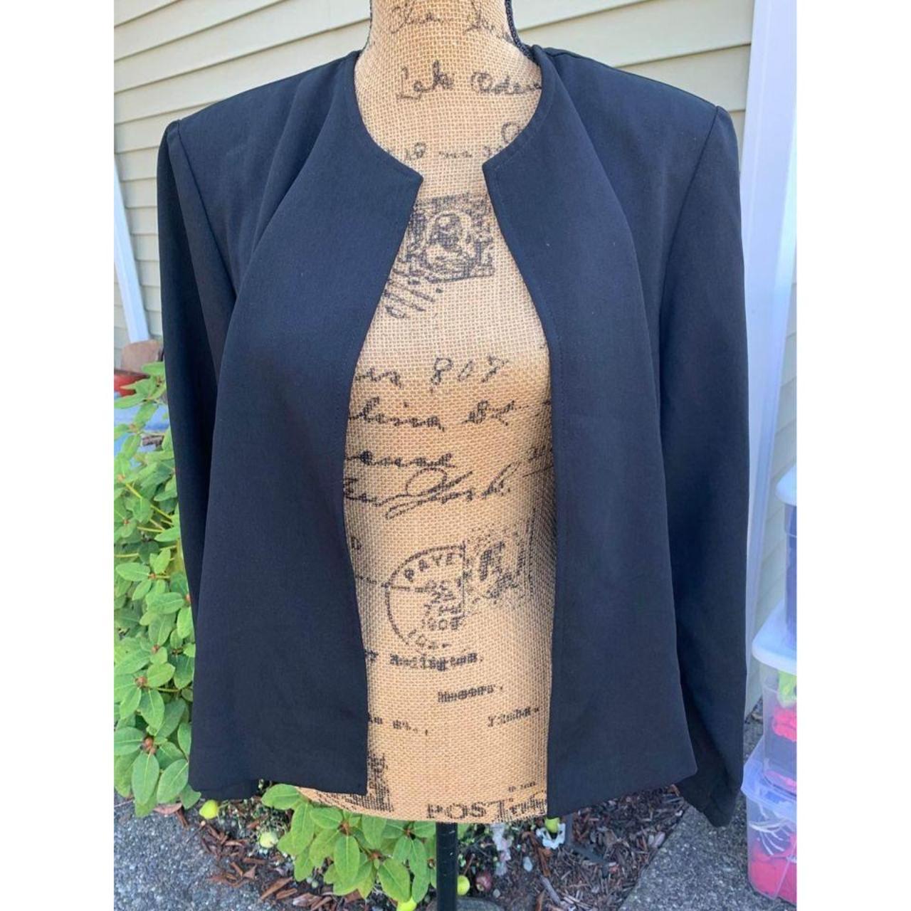 black simple blazer to wear for work or over your... - Depop